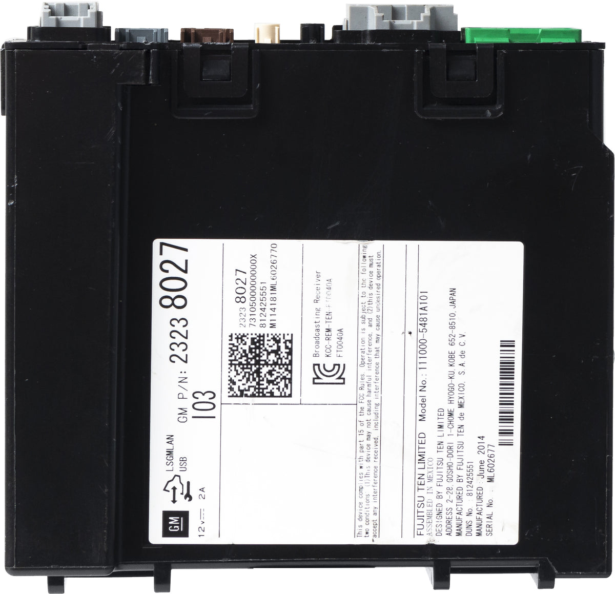 2014 GMC Sierra 1500 AM FM Radio Receiver Module Part Number 23238027 ...