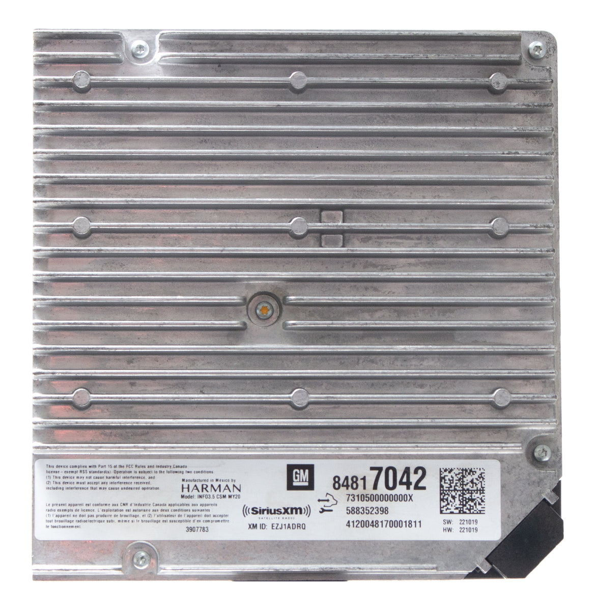 2019-2023 Chevrolet Malibu Multimedia Satellite Radio Receiver Model I ...