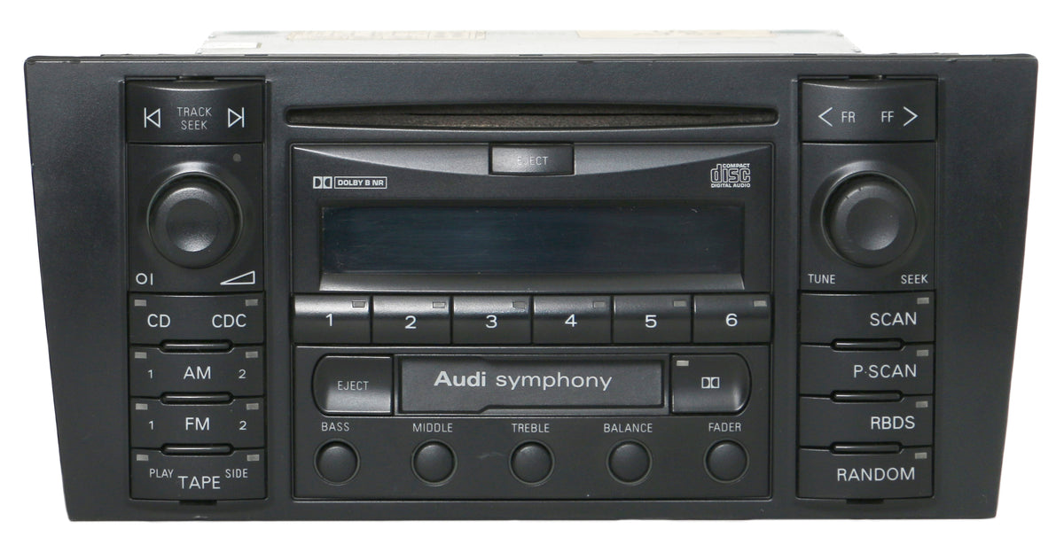 1999-2002 Audi A4 S4 AM FM Radio Compact Disc Cassette Player 8D003519 ...