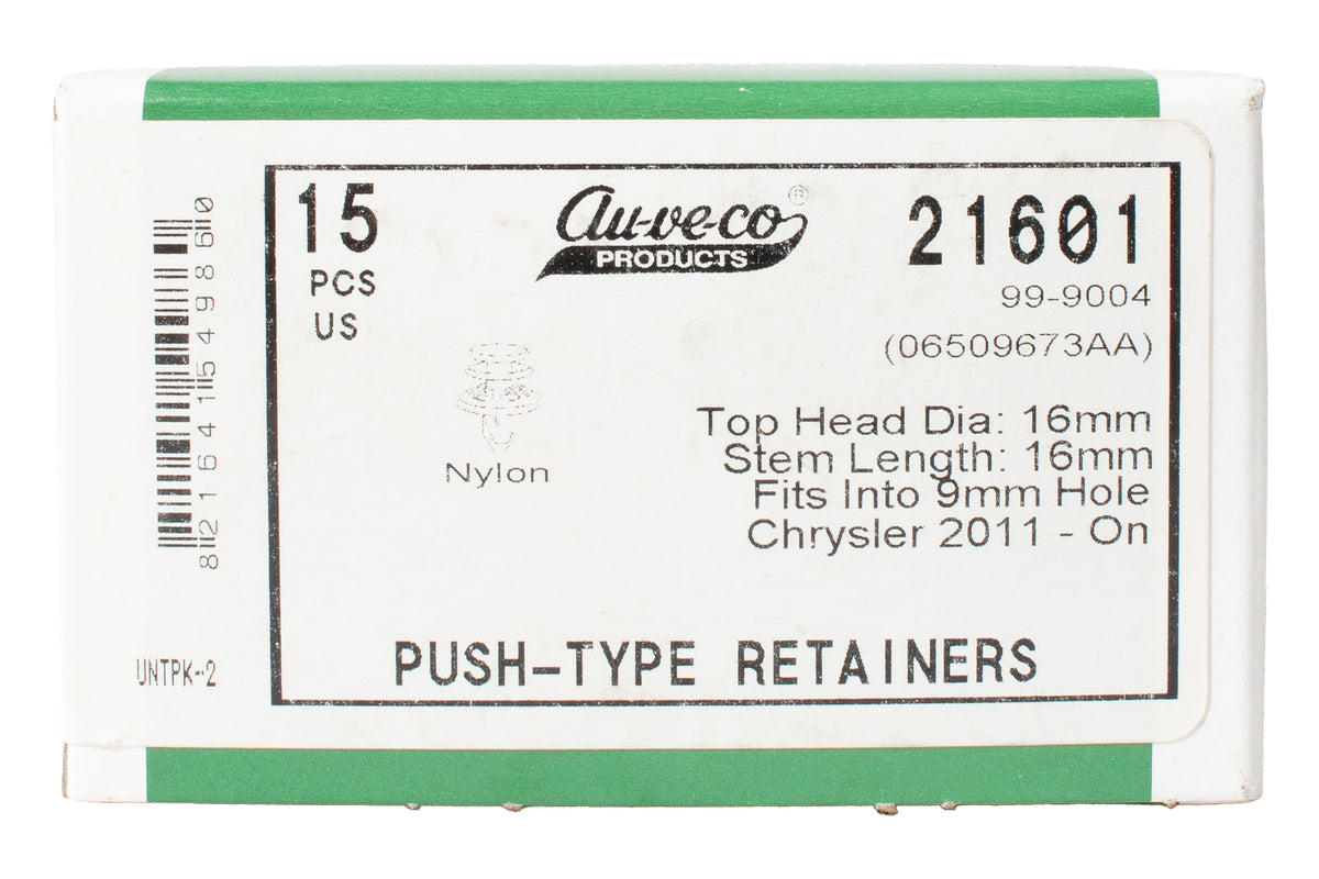 Auveco Chrysler Push Type Retainer 15PC Fits 2011-2021 Dodge Durango M ...