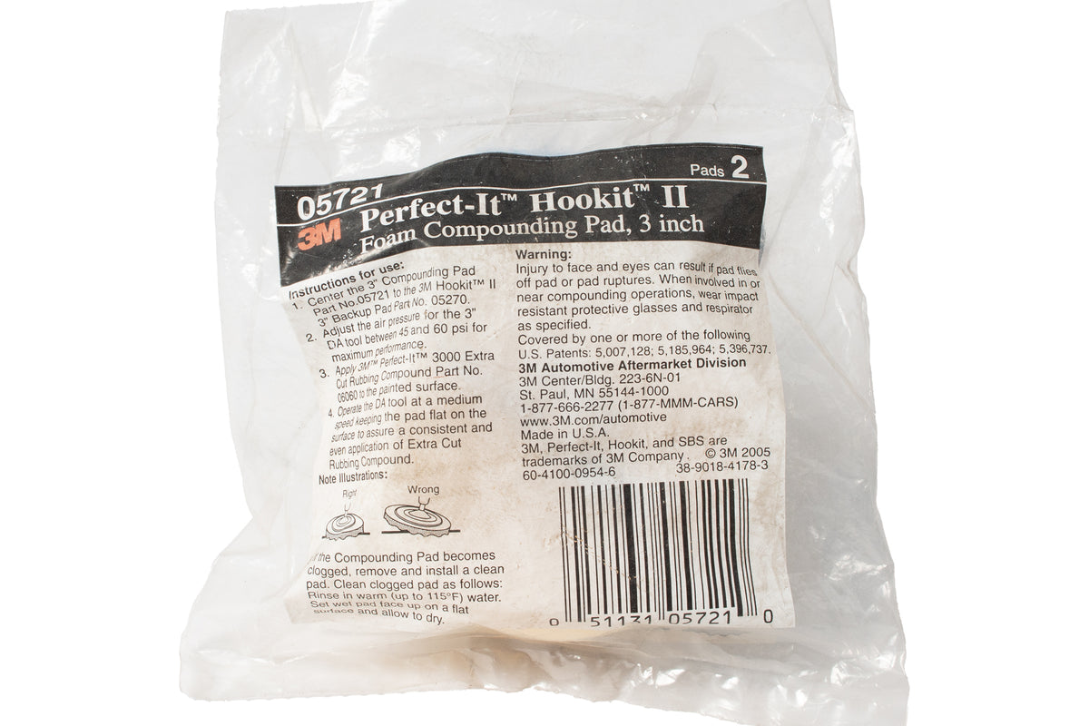 3M Perfect-It Hookit Foam Compounding Pad 3" Single Sided 2 EA Part Nu ...