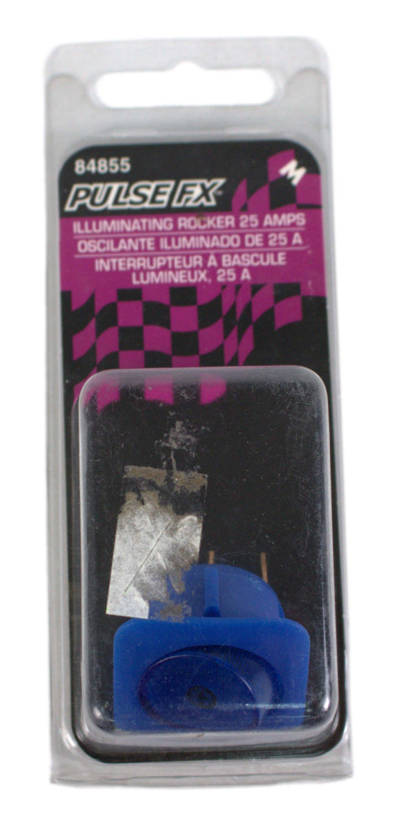 PULSE FX Multipurpose Round Rocker Switch Illuminated 25A Blue LED Par ...