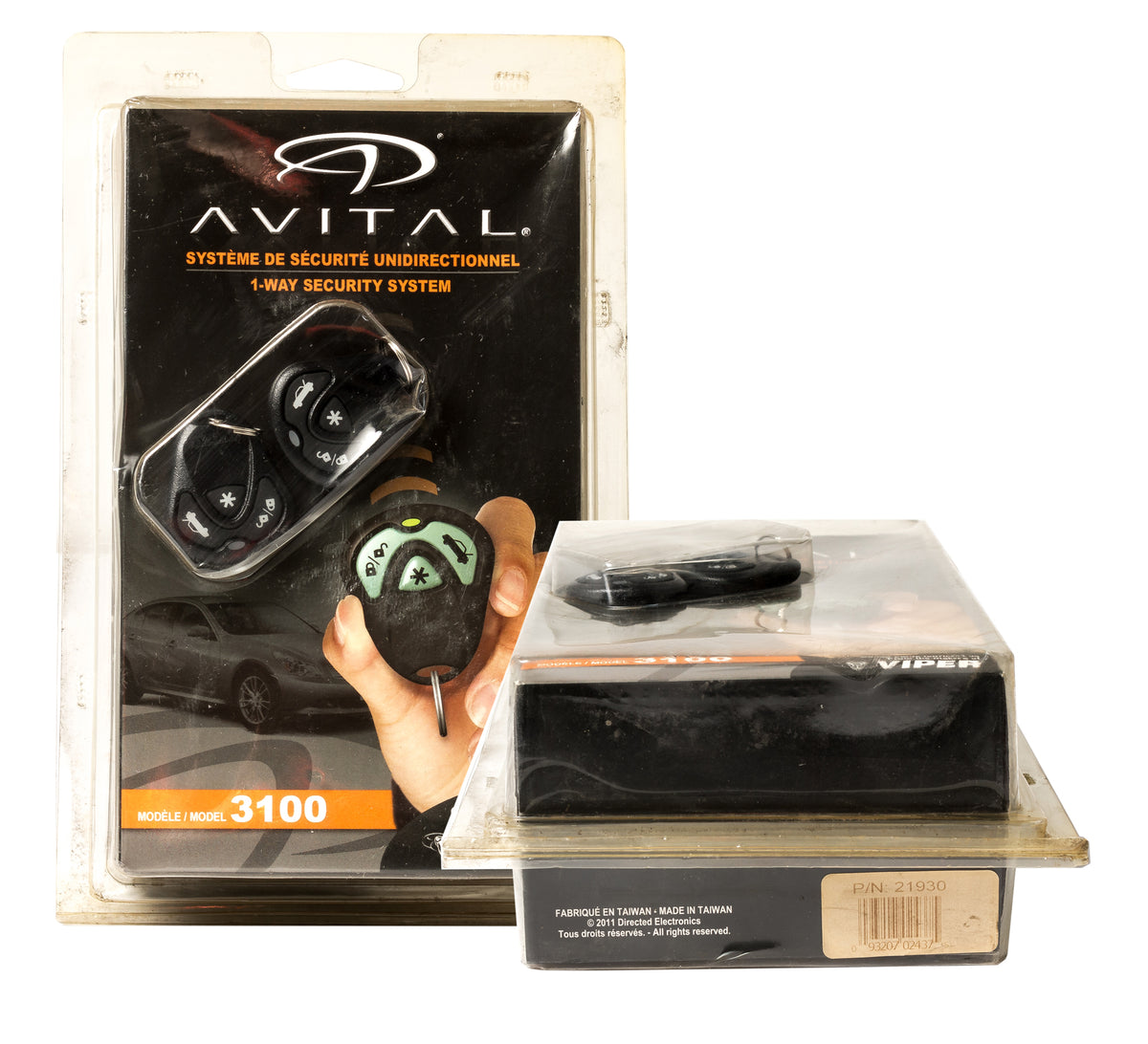 Avital 3100 1-Way Remote 3 Channel Clone Safe Security System Model Nu ...