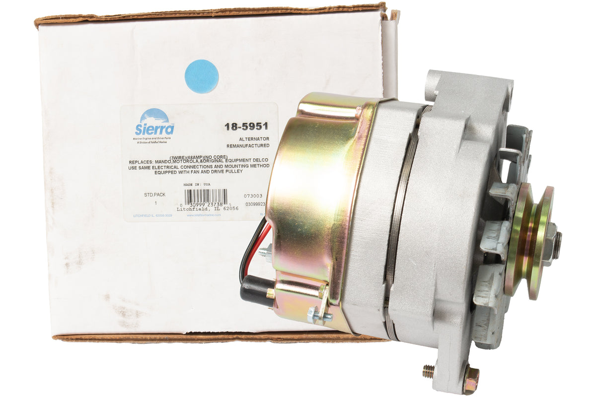 Sierra Marine Refurbished Alternator 18-5951 68Amp Replaces Arco 20104 ...