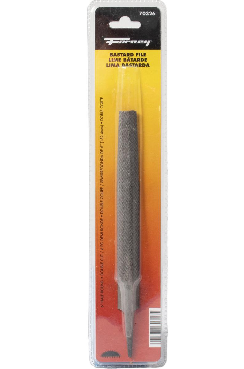 Forney 6in Half Round Coarse Bastard Machinist File Double Cut Part Nu ...
