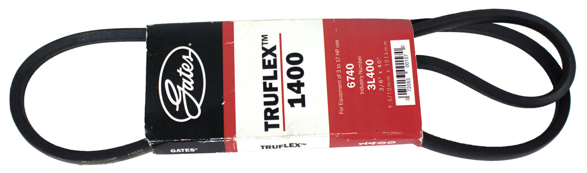 Gates TruFlex V-Belt 3/8" x 40" 38 Degree Industrial Light Duty Use Pa ...