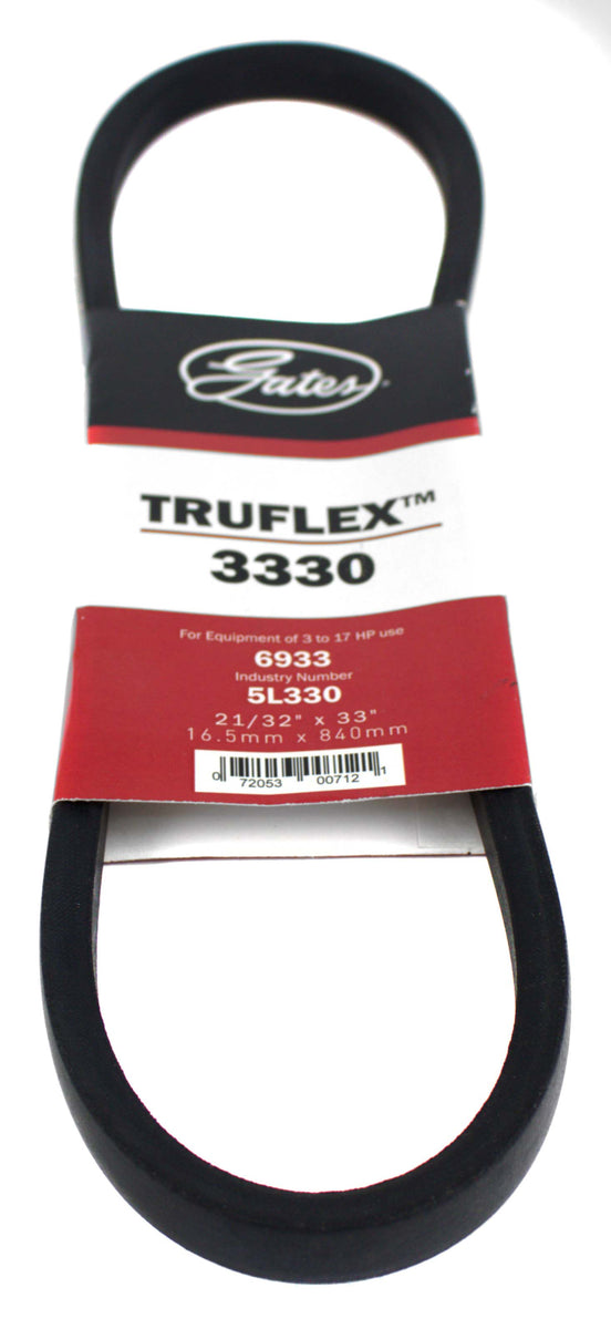 Gates TruFlex V-Belt 21/32" x 33" 35 Degrees Industrial Light Duty Use ...