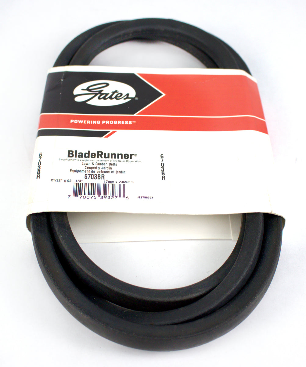 Gates BladeRunner Lawn Garden Belt 21/32" x 93-1/4" 39 Degree Pulley P ...