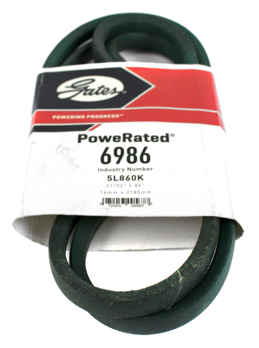 Gates PoweRated V-Belt 11/16in x 86in Fits HD Drives/Clutching Applica ...