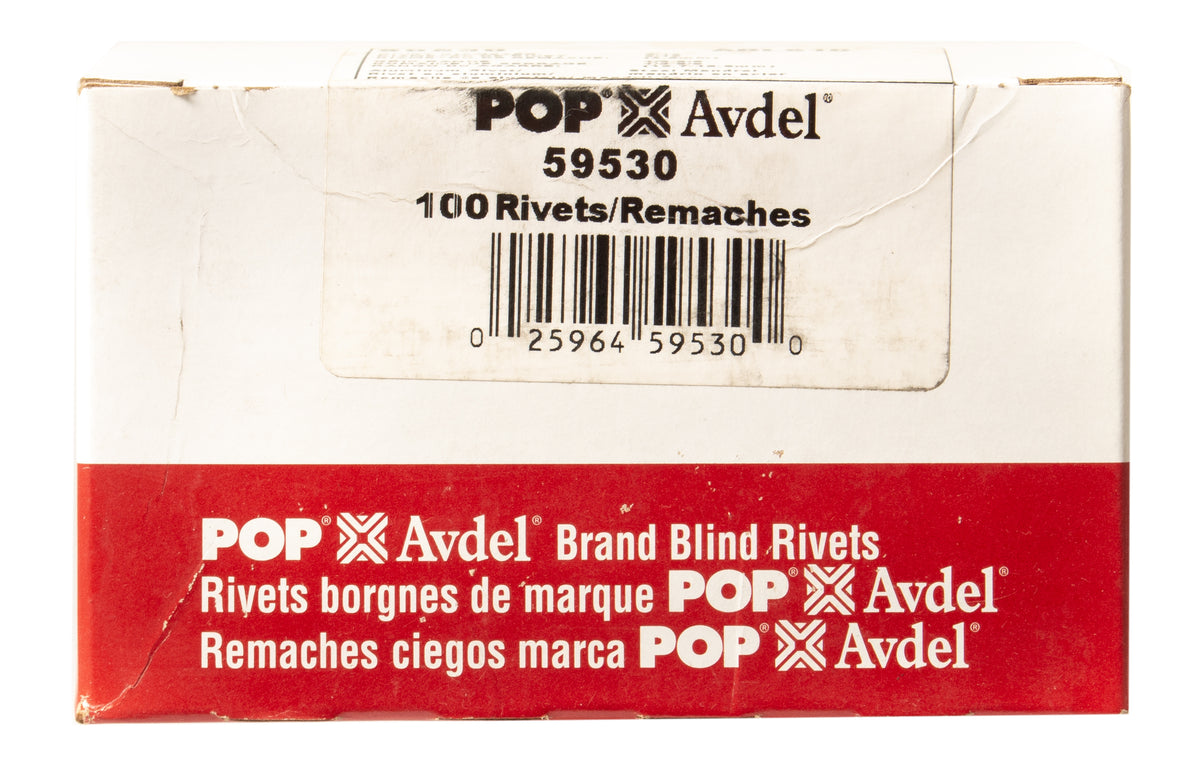 POP Avdel 59530 Blind Aluminum Rivet 3/16" Diameter 1/2"-5/8" Grip Ran ...