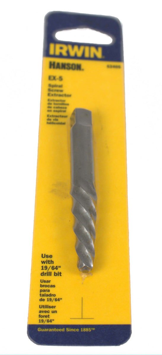 Irwin Power-Grip EX-5 Spiral Screw Extractor Removes Broken Studs Mode ...