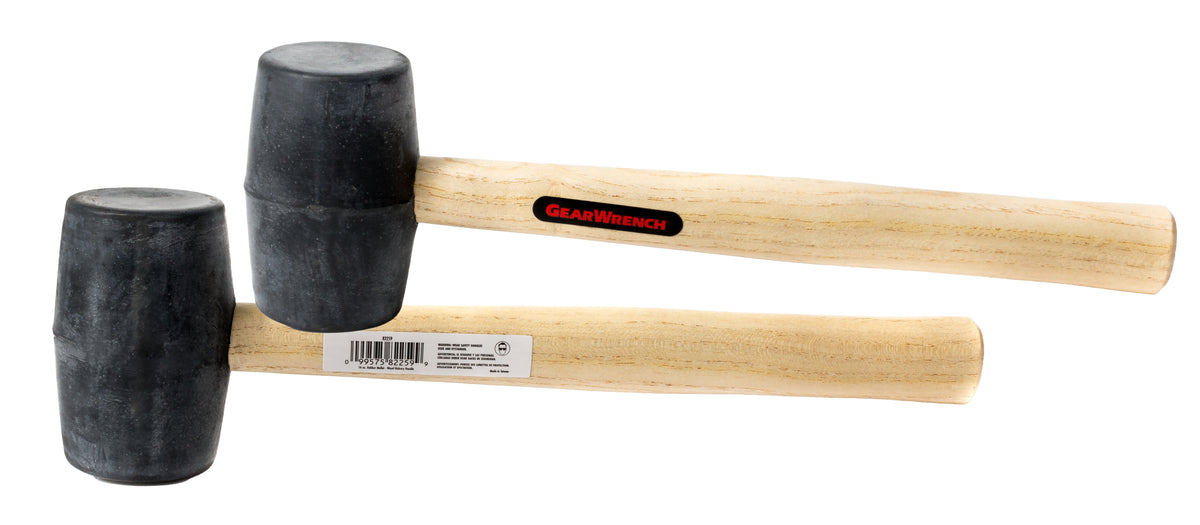 GearWrench Rubber Mallet Lightweight Hickory Wood Handle 16 Ounce Mode ...
