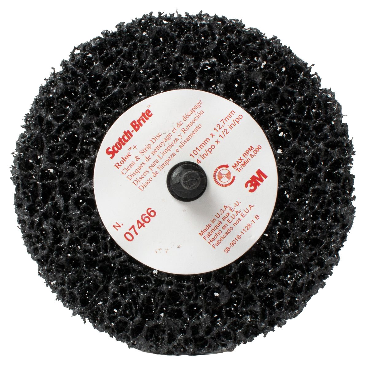 3M Scotch-Brite Roloc+ Clean and Strip Disc 4" Diameter 0.50" Thicknes ...