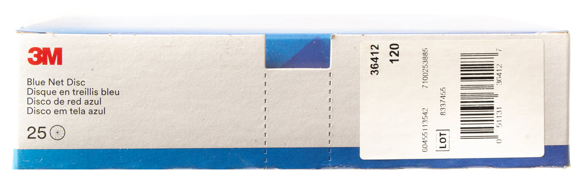 3M Automotive Model 36412 Replacement Abrasive Blue Net Disc 120 Grit ...