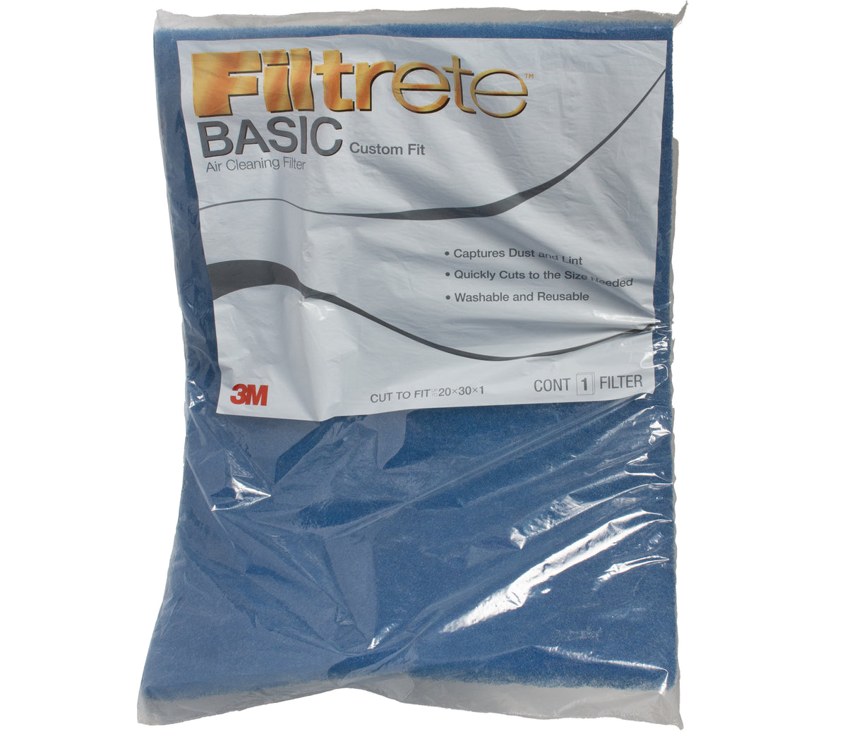 3M Filtrete Reusable Custom FIt Air Purifying Filter 20x30x1 Model Num ...
