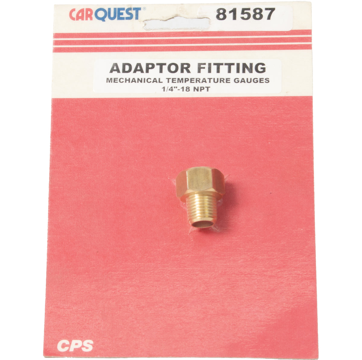 Carquest 1/4in Mechanical Temperature Gauge Adapter Fitting 18 NPT Par ...