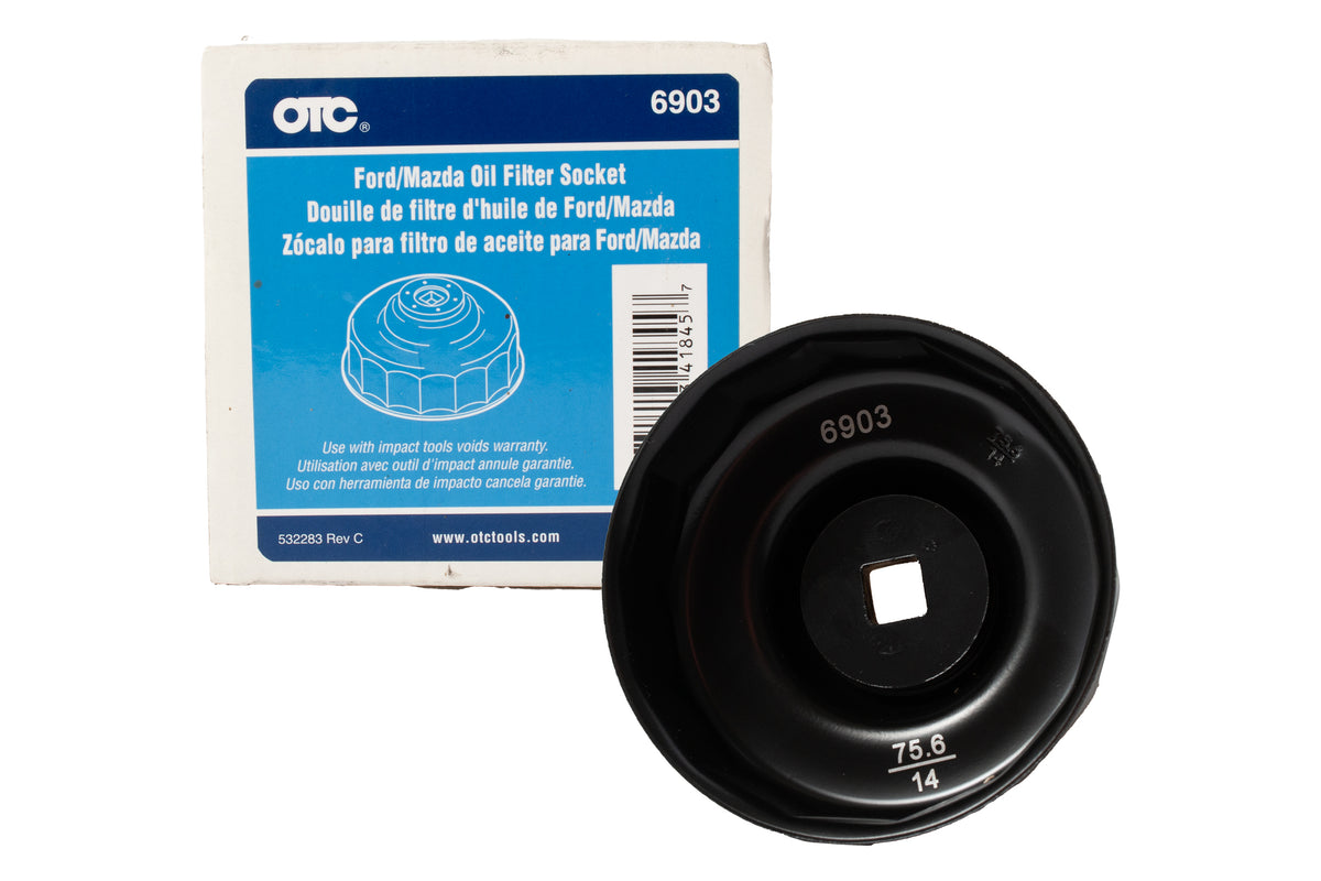 OTC Oil Filter Socket 75.6mm 14 Flutes Fit Ford Mazda 2.3L 4-Cyl Engin ...