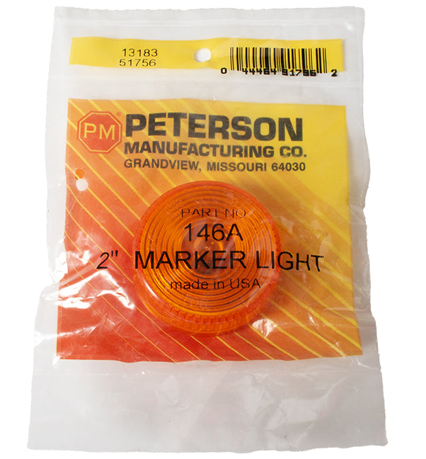 Peterson 2in Incandescent Clearance Marker Light PC-Rated Amber Part N ...