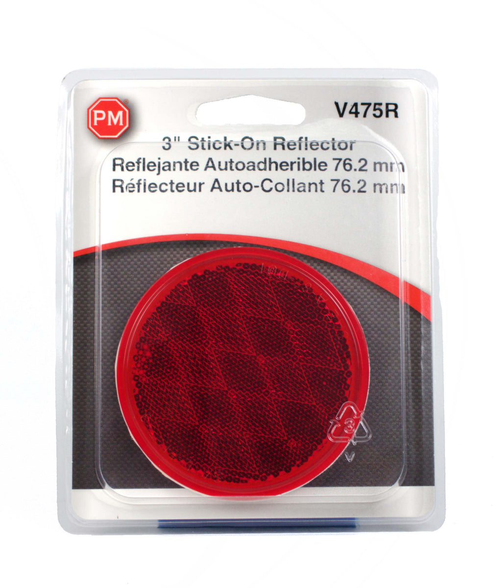 Peterson 3-in Stick-On Reflector Exceeds DOT Spec Adhesive Backing Par ...