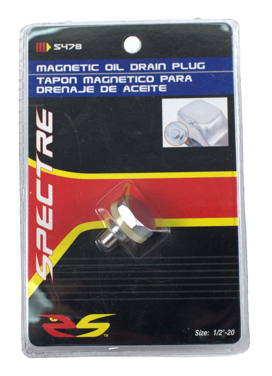Spectre Replacement Magnetic Oil Drain Plug Fits All 1/2in-20 Oil Pan ...