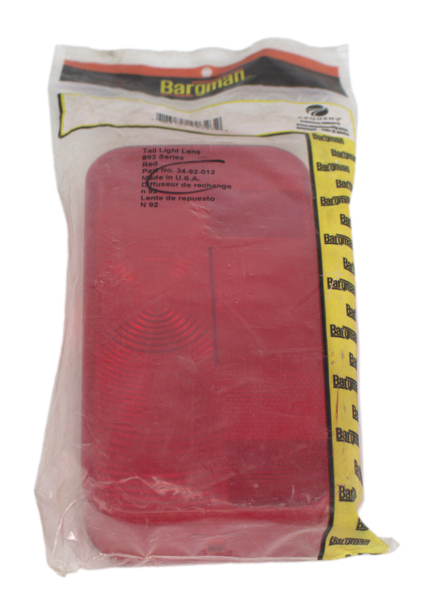Bargman Replacement 92 Series Surface Mount Red Brake Light Lens Model ...
