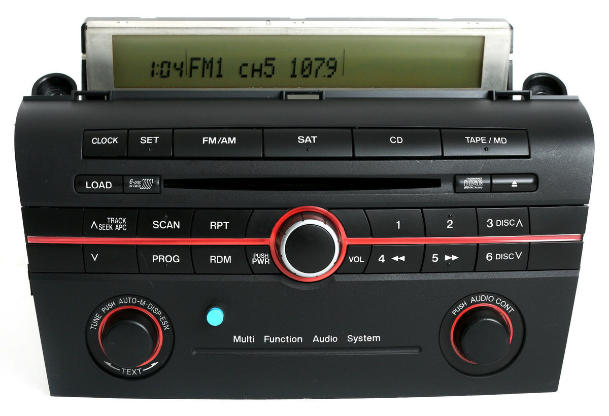 2005 Mazda 3 Radio AM FM Receiver 6 Disc CD Player w Bluetooth Music B – 1factoryradio