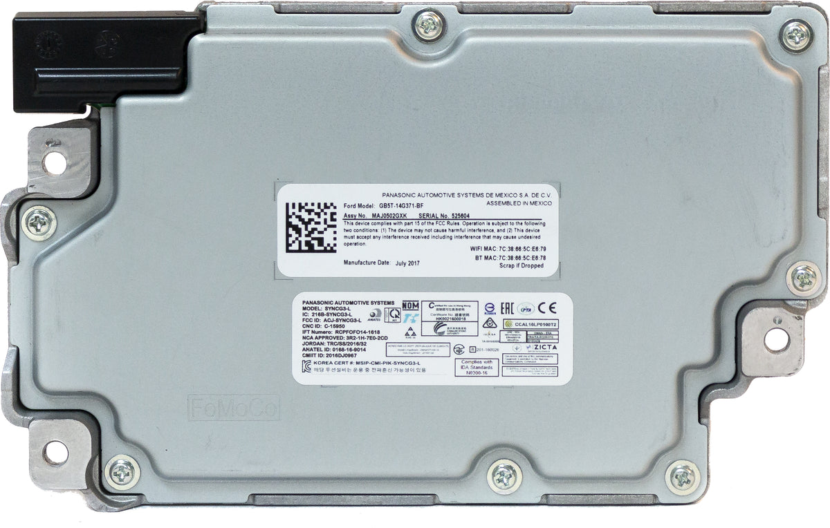 2017 Ford Taurus Voice Recognition Communication Control Module GB5T-1 ...