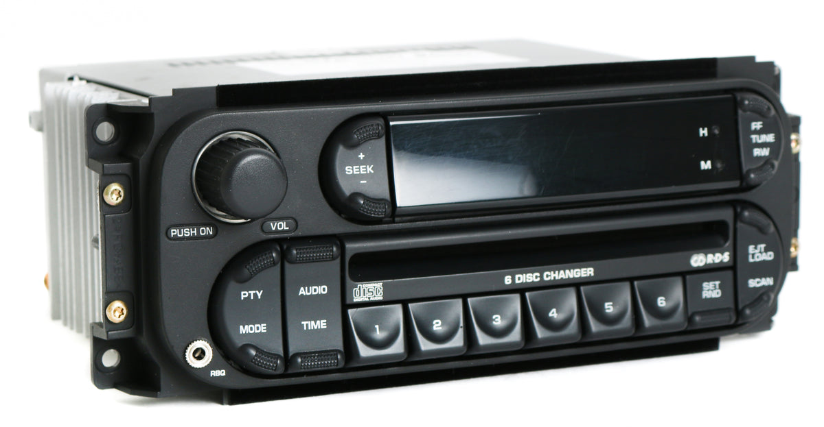 2002-2007 Chrysler Jeep Dodge Radio AM FM 6 CD iPod Aux RBQ Digital P0 ...