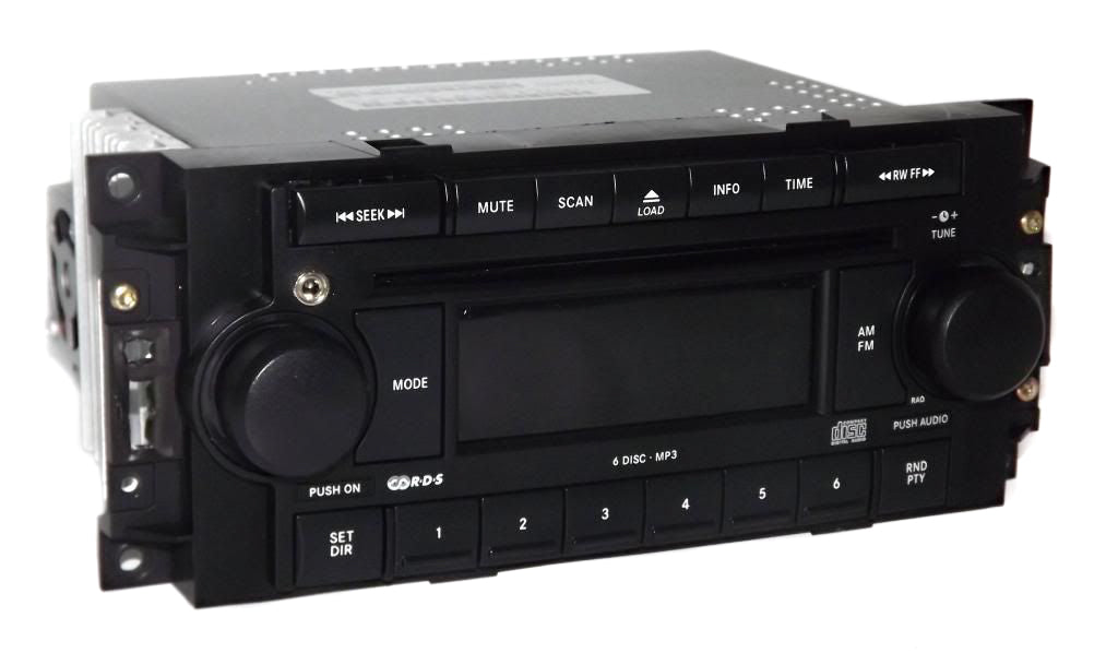 Jeep Chrysler Dodge 2004-10 AM FM 6 Disc CD Player w Aux Input RAQ - P ...