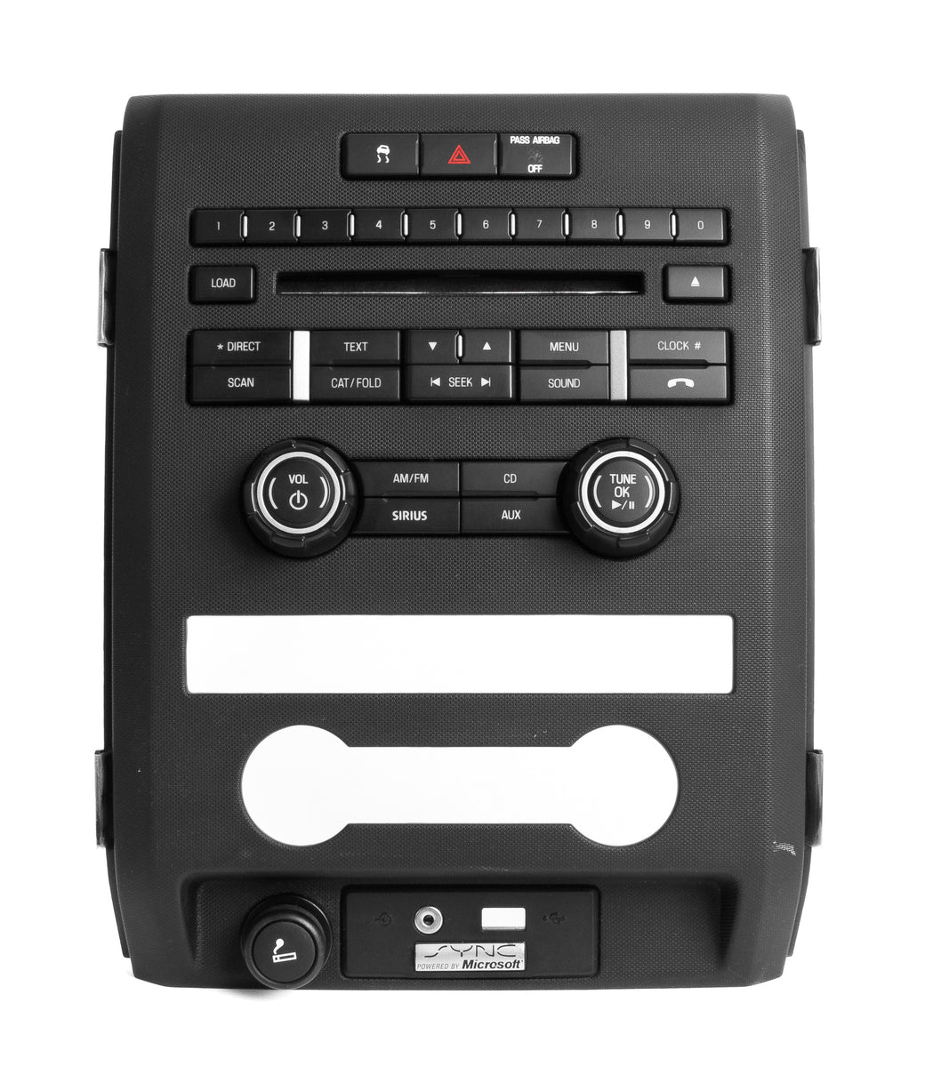 2010 Ford F-150 Truck Radio Bezel w Aux input & 12 Volt Outlet AL3T-18 ...