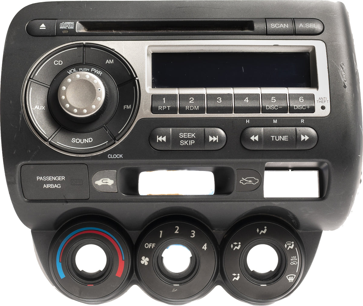 2007-2008 Honda Fit AM FM Radio CD Player in Bezel Part Number 39101-S ...