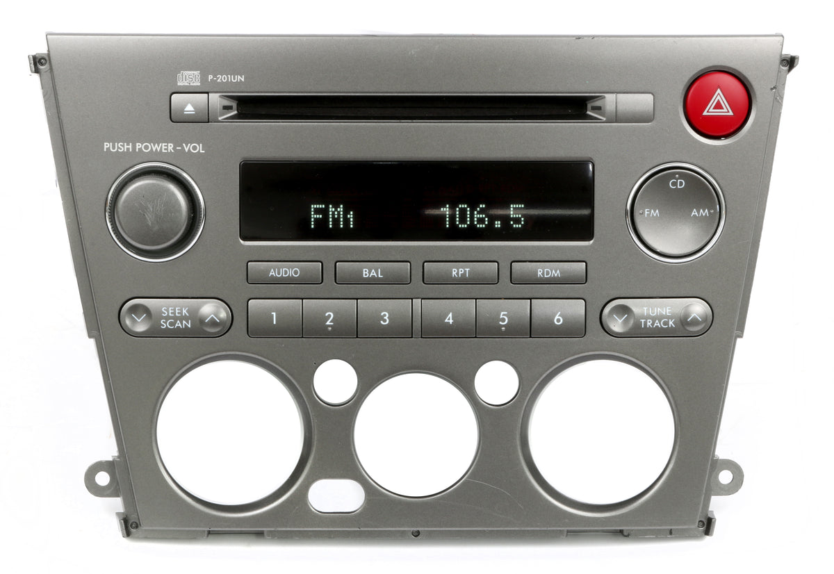 05 Subaru Legacy AM FM 6 Disc Player Radio Face ID P-201UN 86201AG64A ...