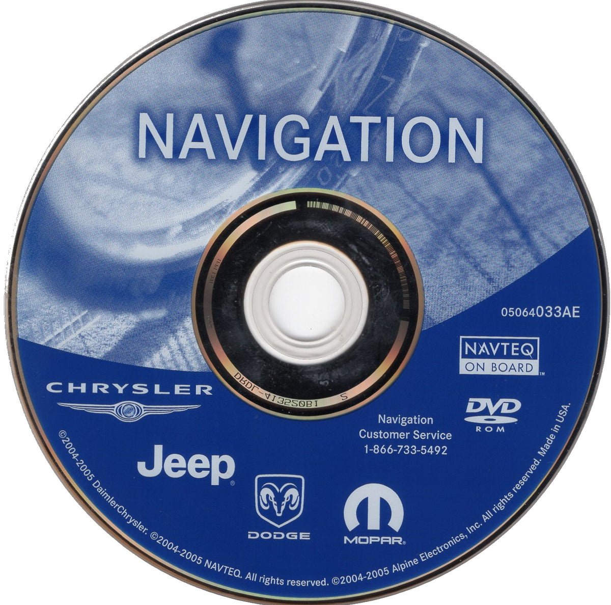 Chrysler Dodge Jeep 2002-2007 Navigation DVD Map of North America - 05 ...