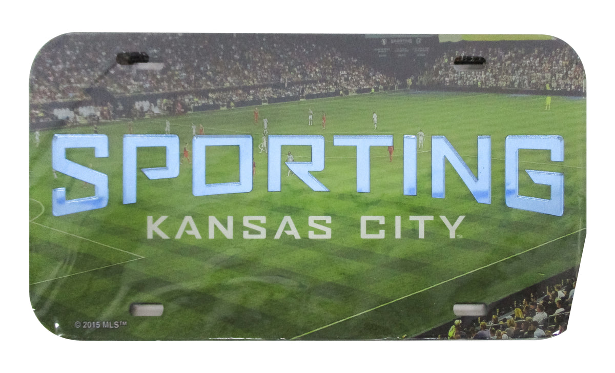 Wincraft Soccer Sporting Kansas City Crystal Mirror License Plate Blac ...