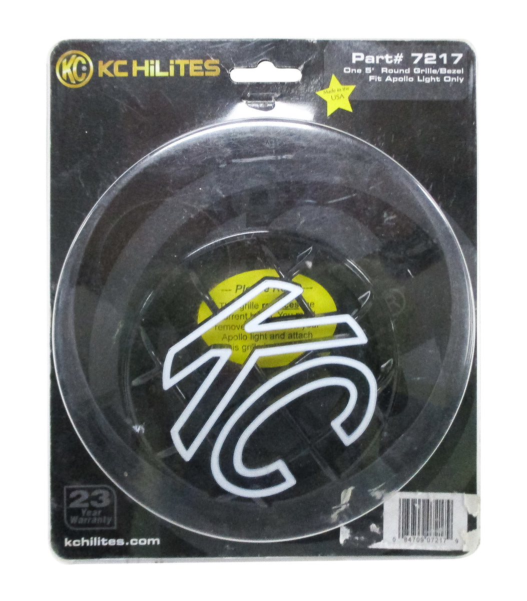 KC Hilites 5" Round Black/White Plastic Light Cover Fits Apollo Light ...