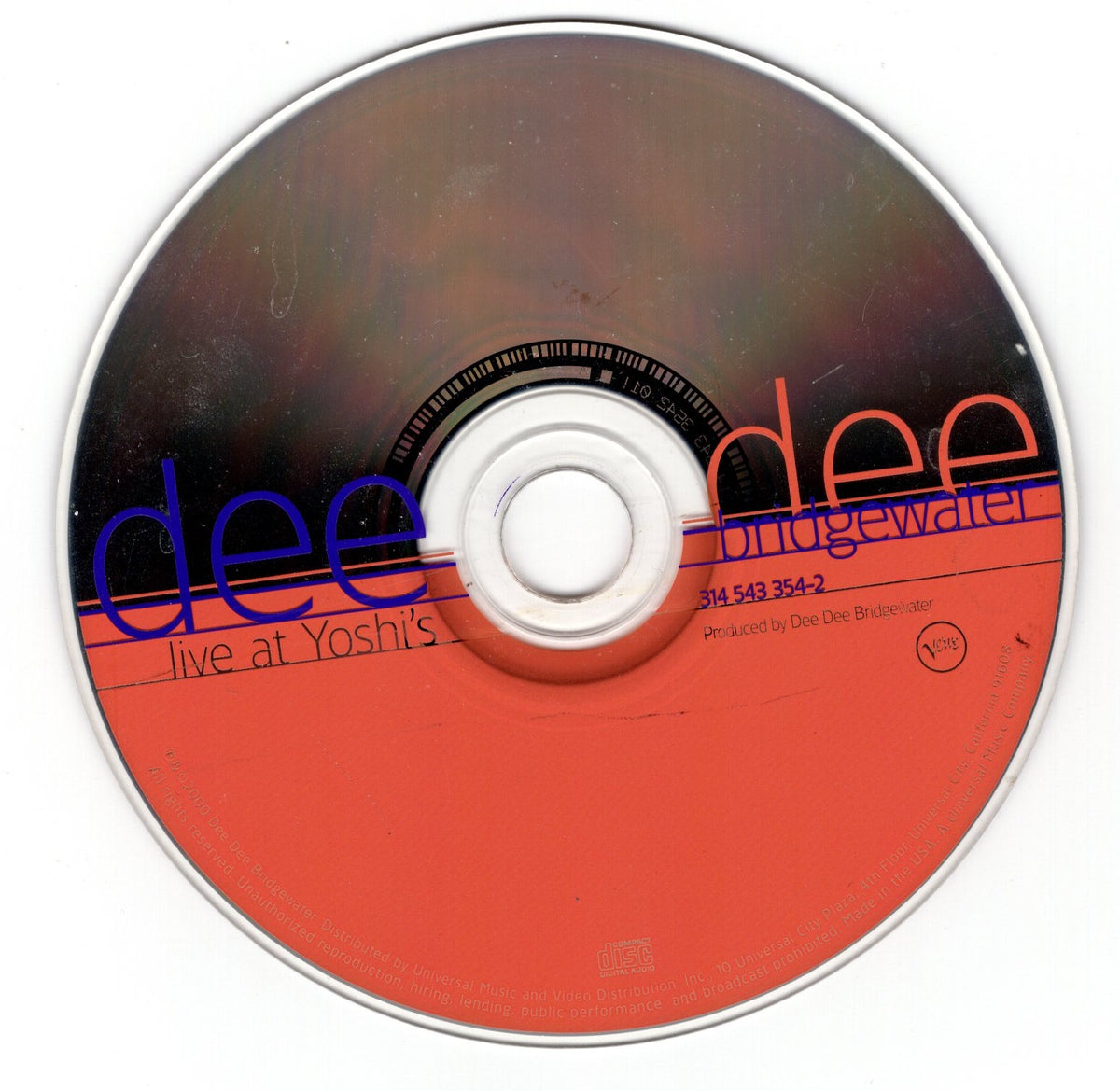 Dee Dee Bridgewater Live at Yoshi's CD Professionally Cleaned ...