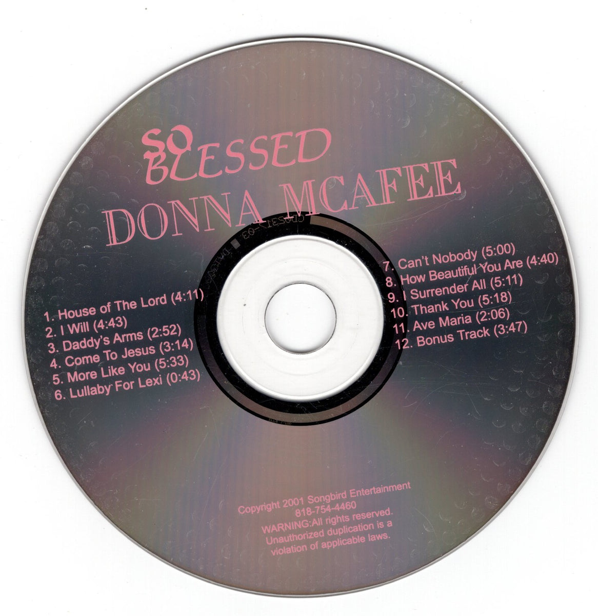 Donna McAfee So Blessed CD Professionally Cleaned – 1factoryradio