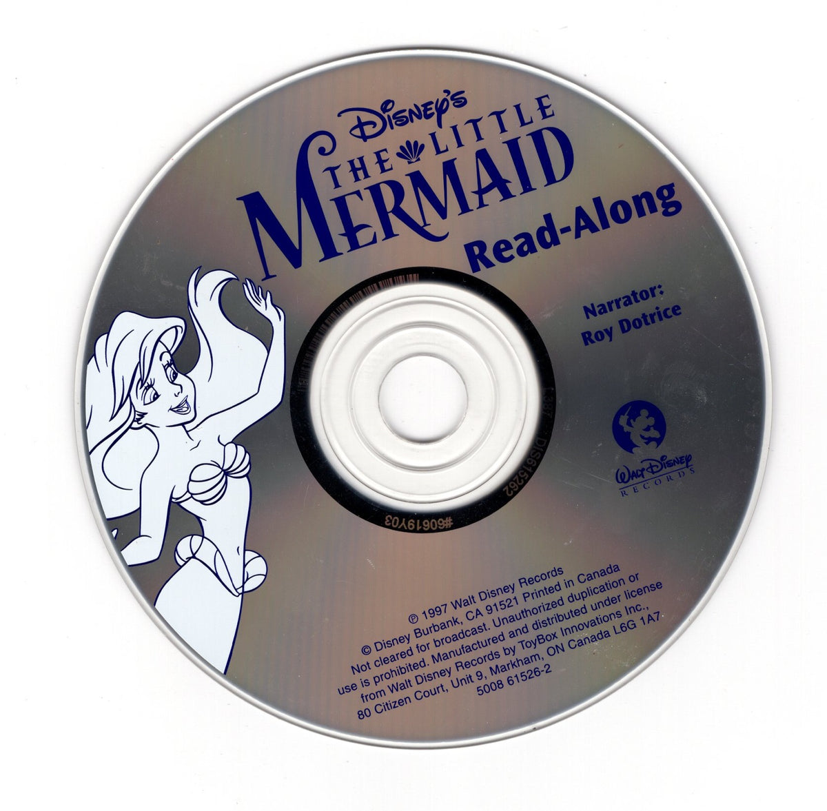 The Little Mermaid Read Along Roy Doltrice Disney CD Professionally Cl ...