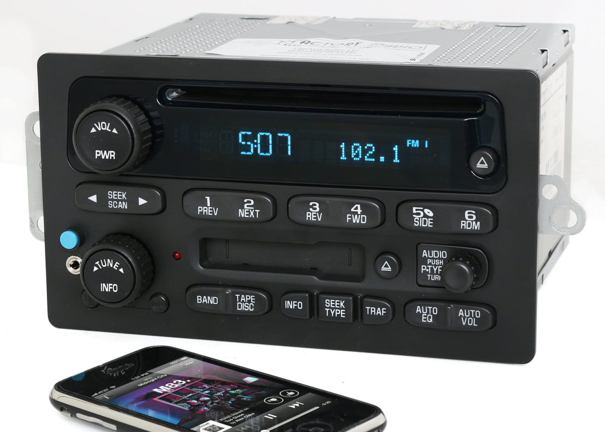 Chevy GMC 2005-09 Truck AM FM CD CS Radio w Aux Input & Bluetooth Musi ...