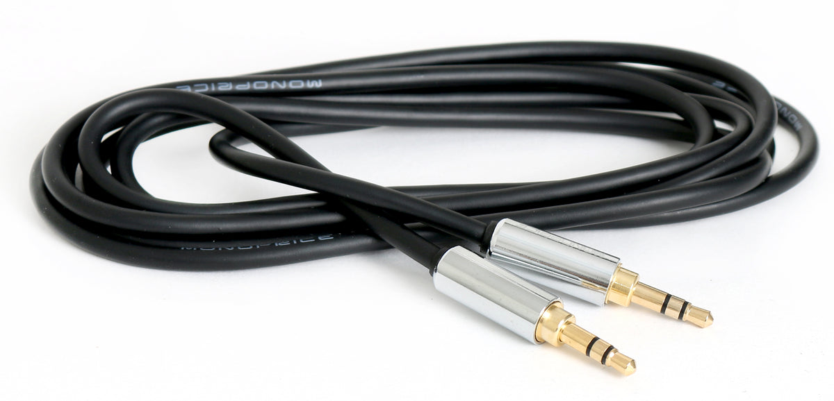 6ft Mobile 3.5mm Stereo Audio Cable - Gold Plated - Male to Male Auxil ...