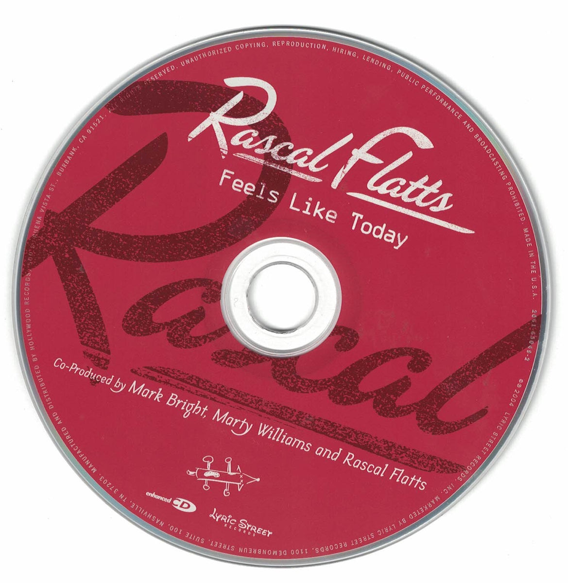 Rascal Flatts Feels Like Today 2004 CD Professionally Cleaned ...