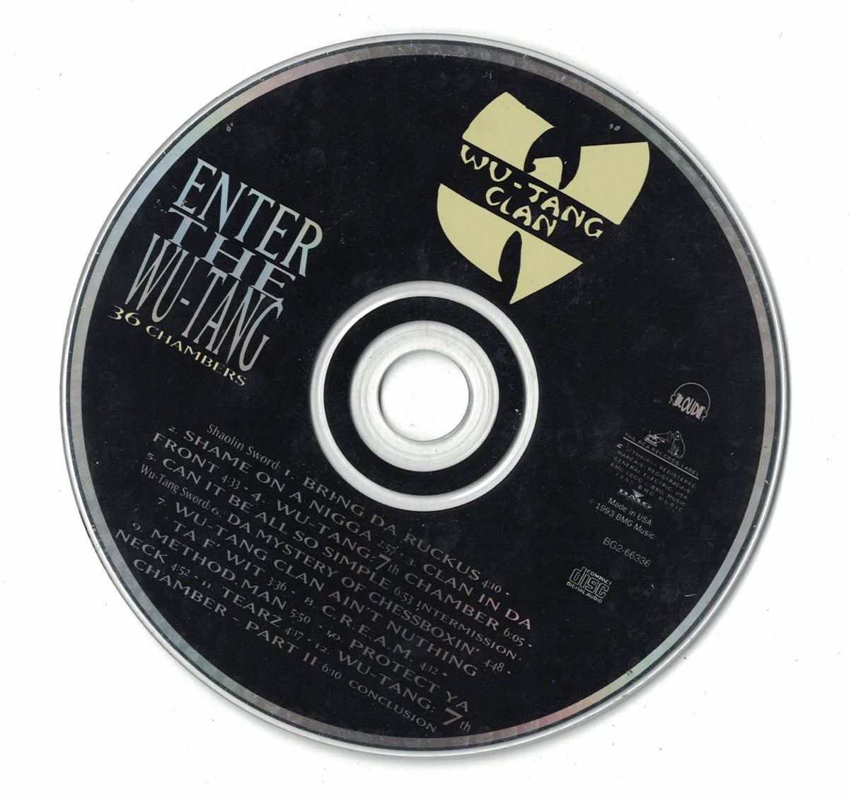 Wu Tang Clan Enter The Wu Tang 36 Chamber 1993 CD Professionally Clean ...
